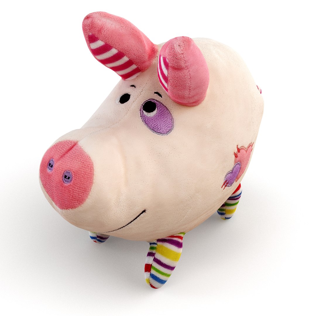 Soft Plush Toy Pig 3D Model - TurboSquid 2035270