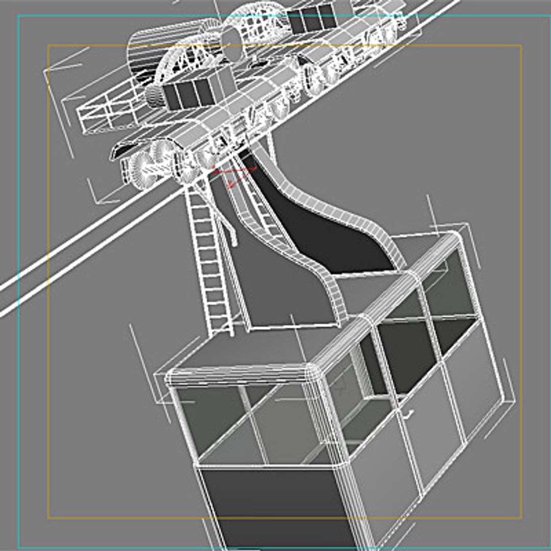Cableway Wagon 3d Model
