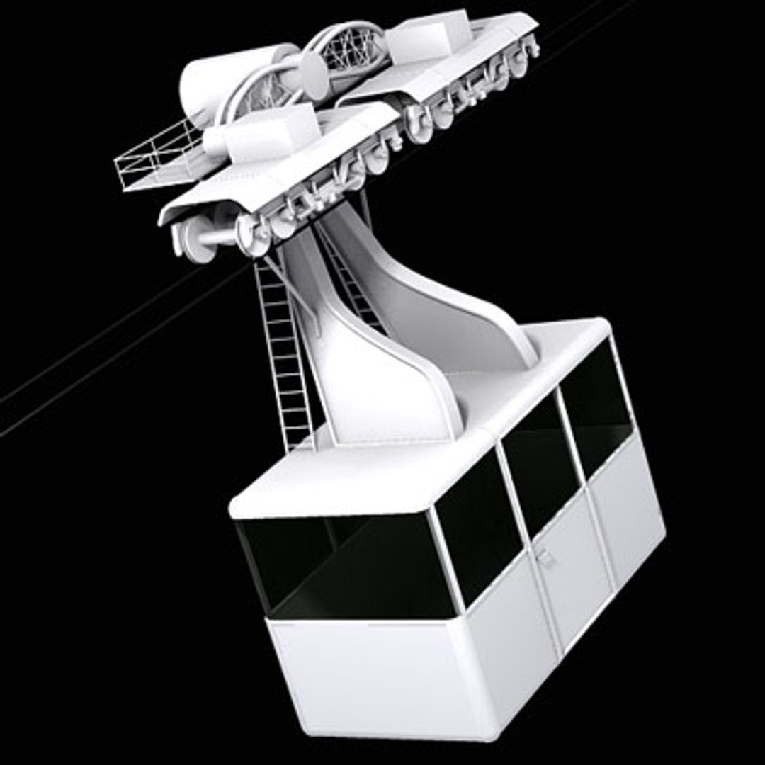 Cableway Wagon 3d Model