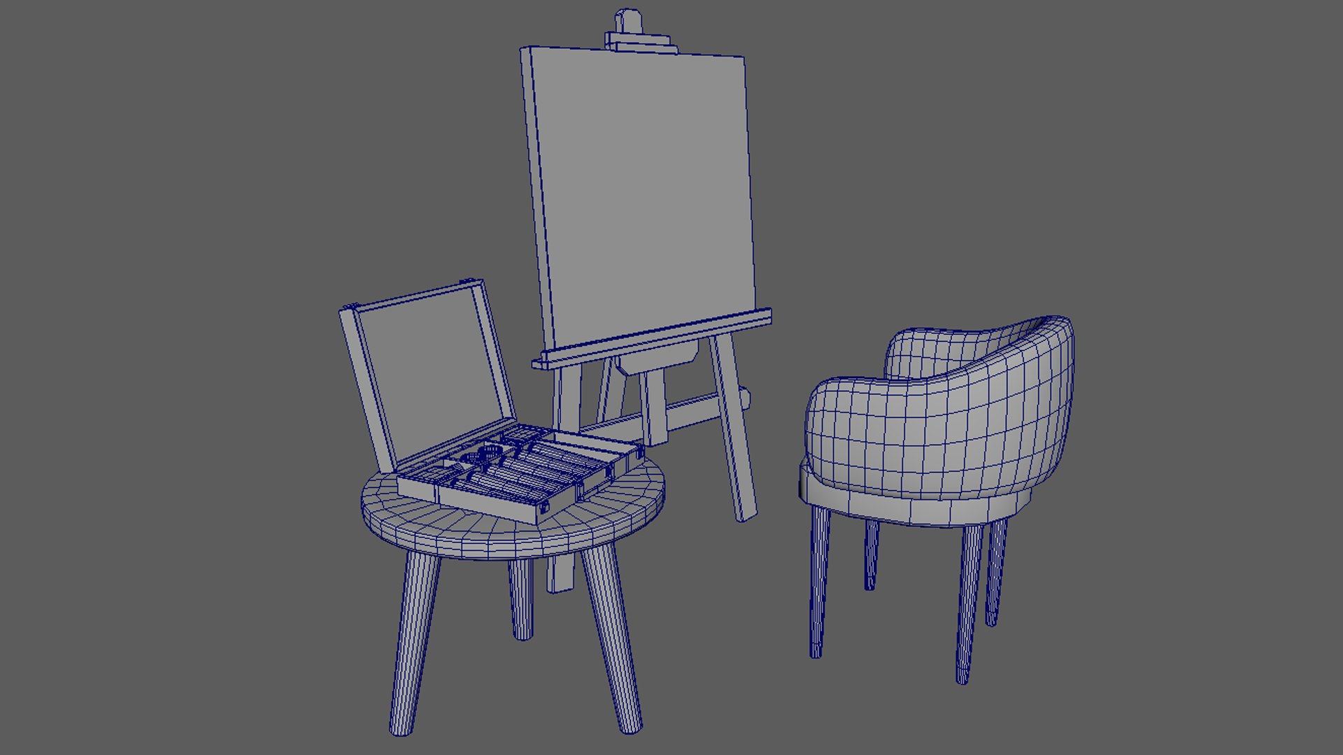 Painting Set Kit 3D - TurboSquid 1826550