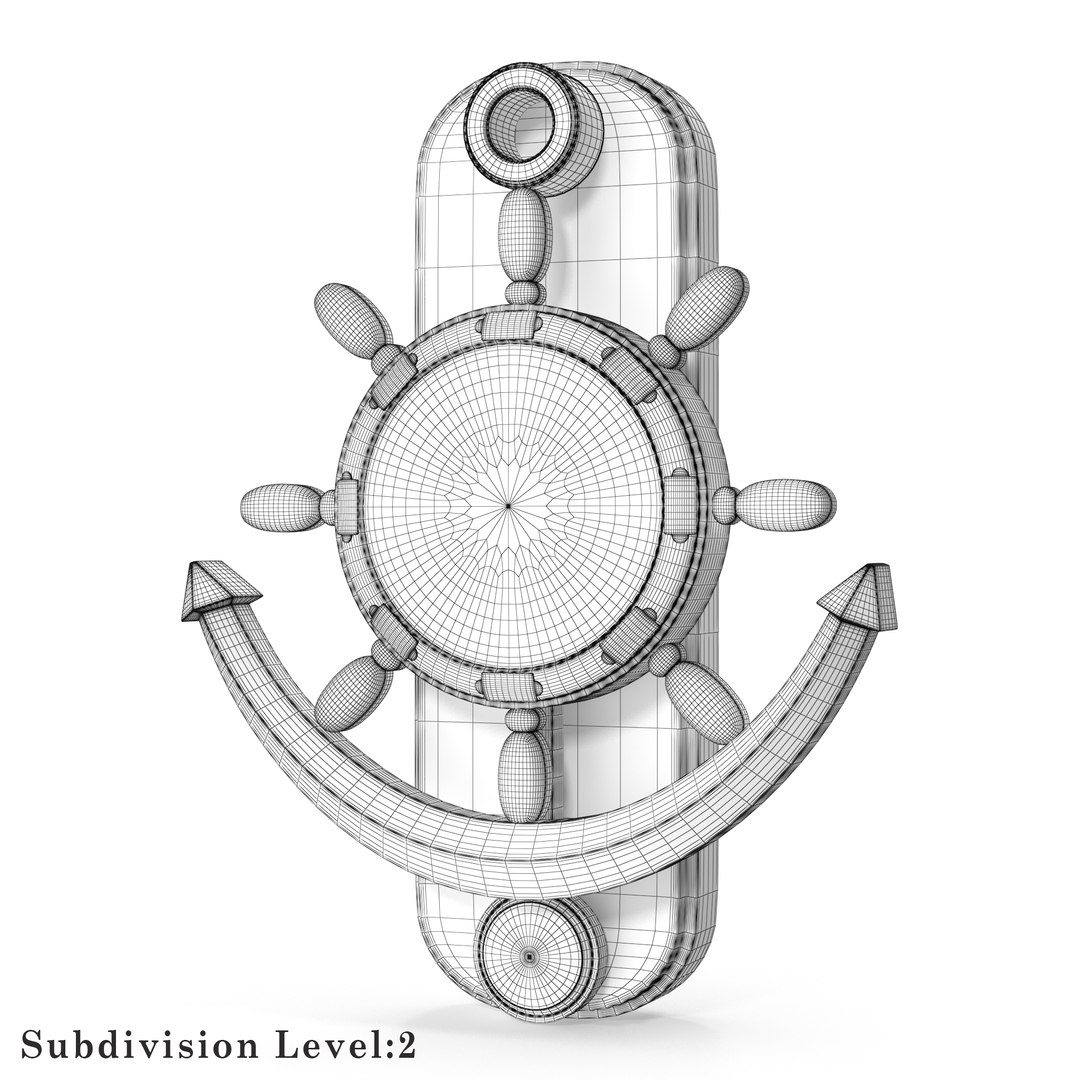 3D Model Antique Wall Clock Wallclock - TurboSquid 1713843