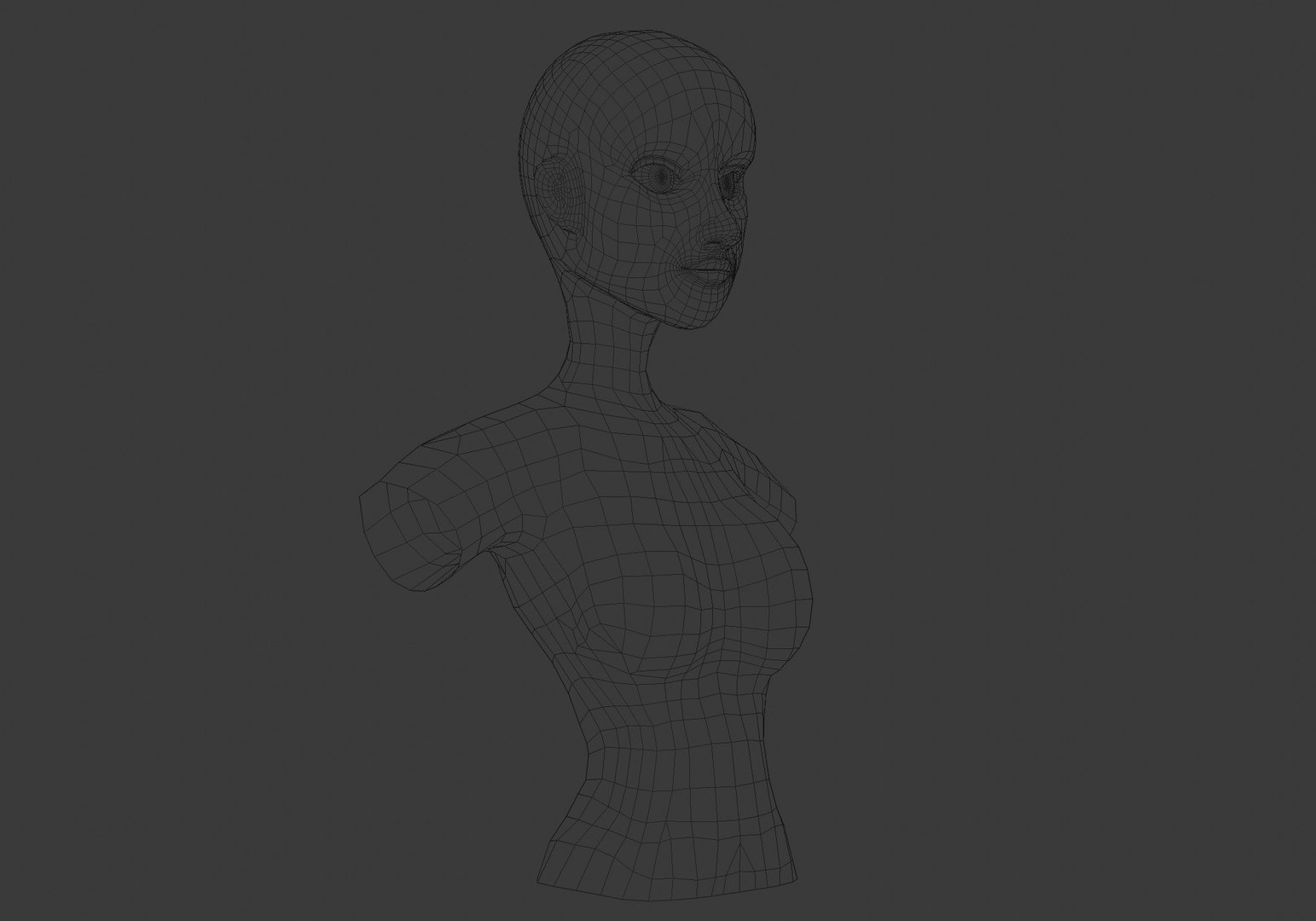 3D Model Basic Female Torso - TurboSquid 1932535