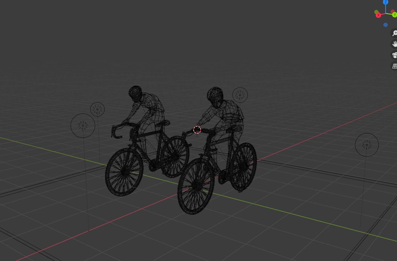 2 Cyclist Spinning And Grinding Low-poly Low-poly 3D Model 3D Model ...