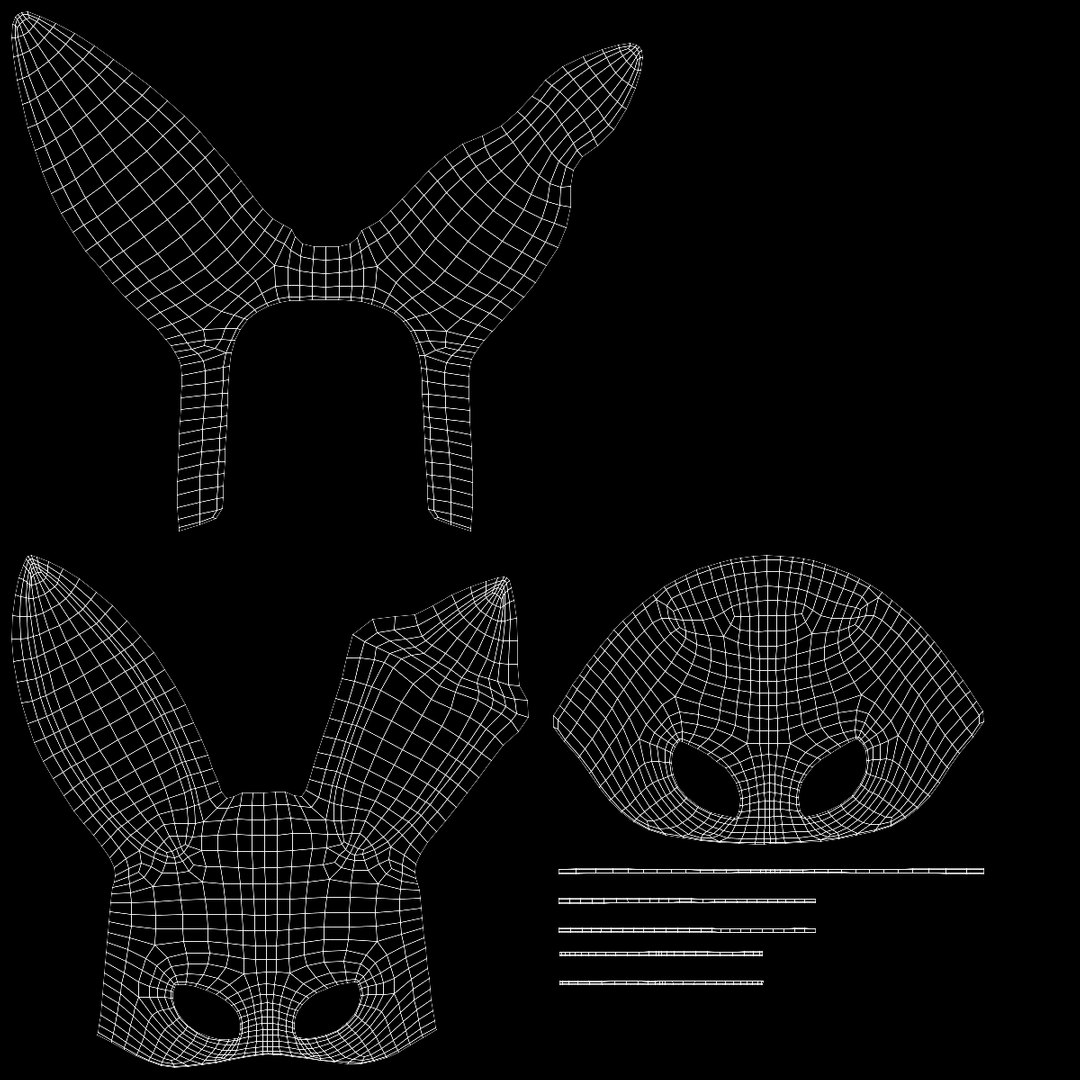 3D Rabbit Mask - TurboSquid 1492425