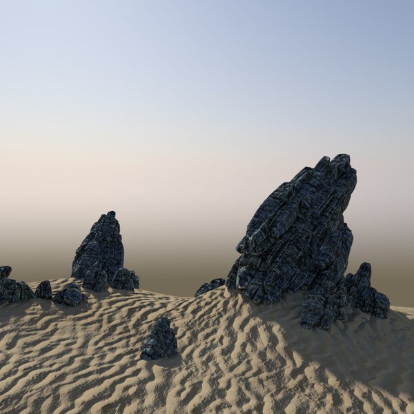 3d alien rock