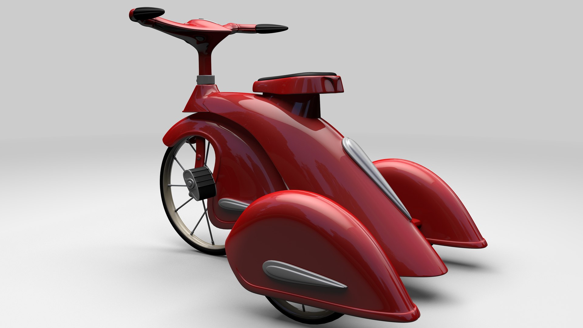Sky King Streamline Toy Trike 1935 3D model - TurboSquid 2087690