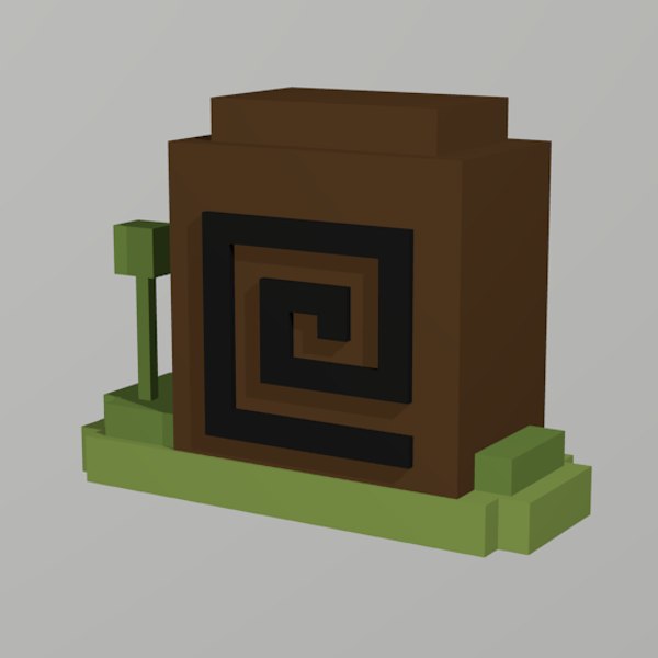 3D model snail voxel - TurboSquid 1386353