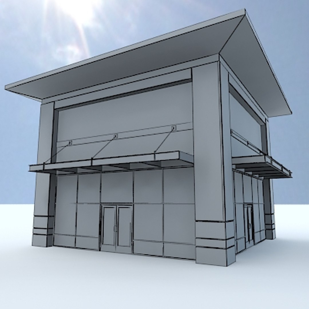 Building B1 1s 1-story 3d Model
