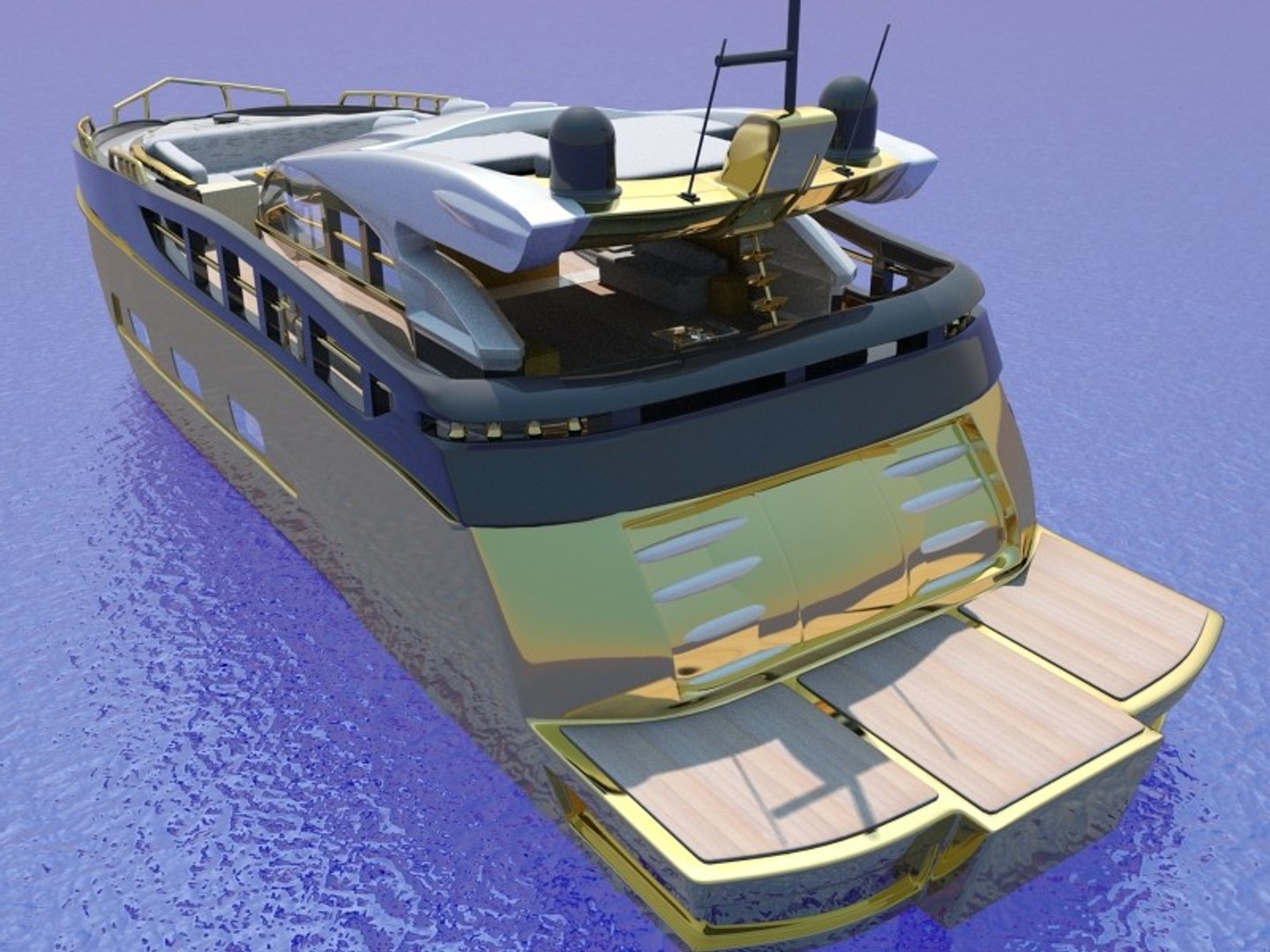 3d Model Yacht Baia 100 History