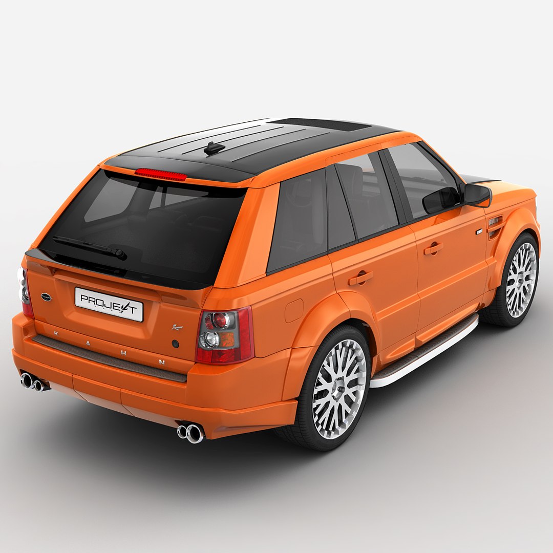 Realistic Range Rover Sport 3d Model