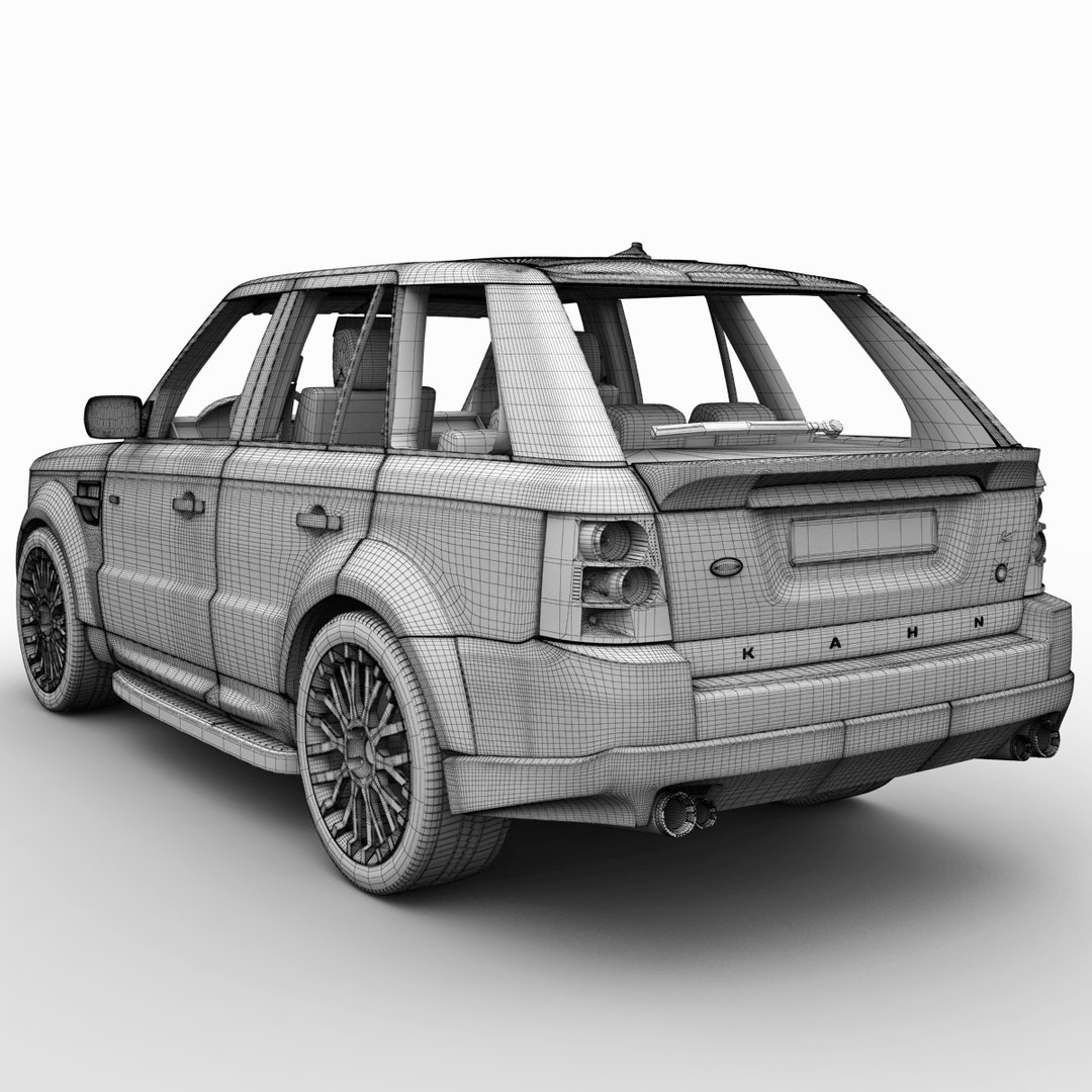 Realistic Range Rover Sport 3d Model