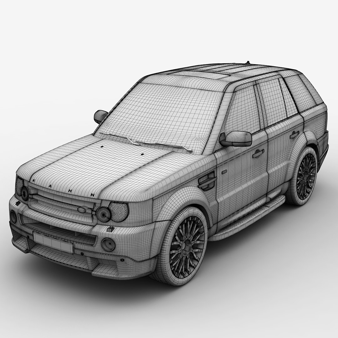 Realistic Range Rover Sport 3d Model