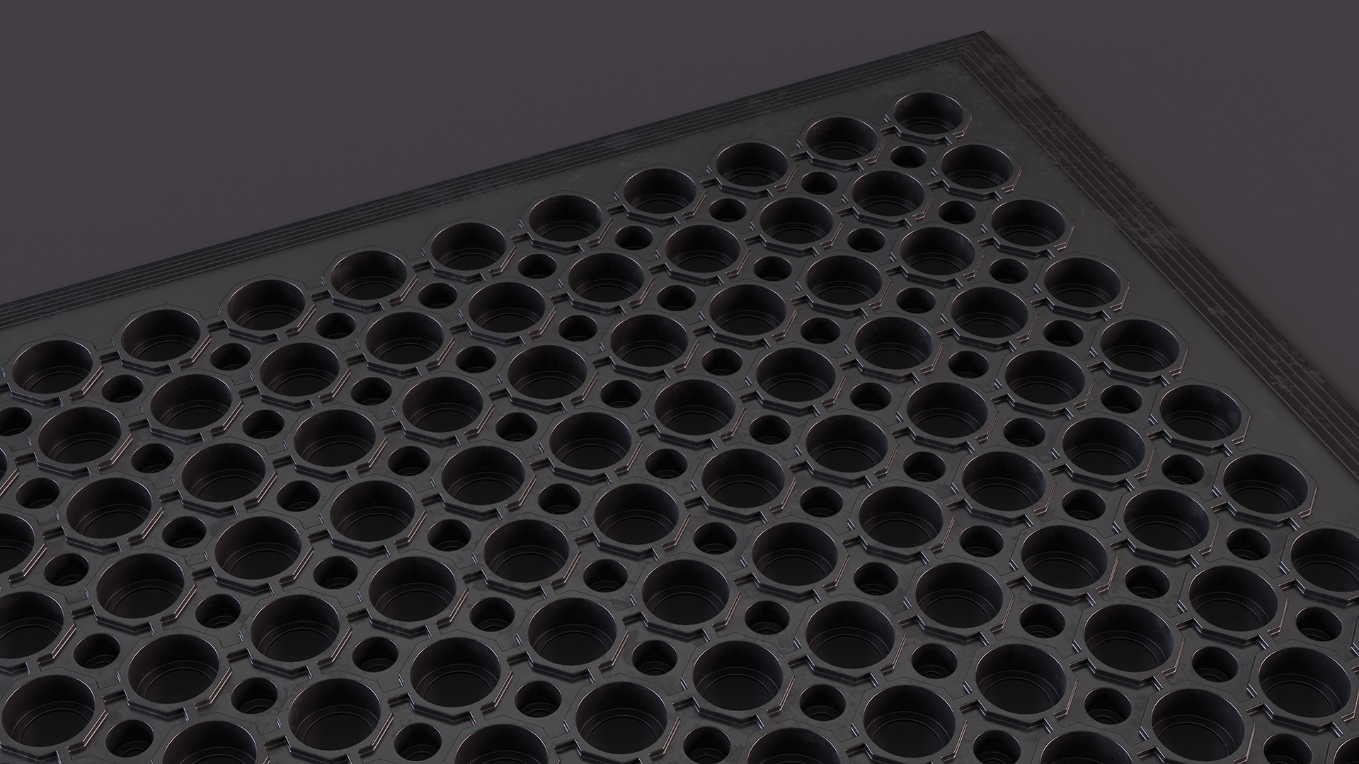 3D Rubber Door Mat Black Model - TurboSquid 2071315