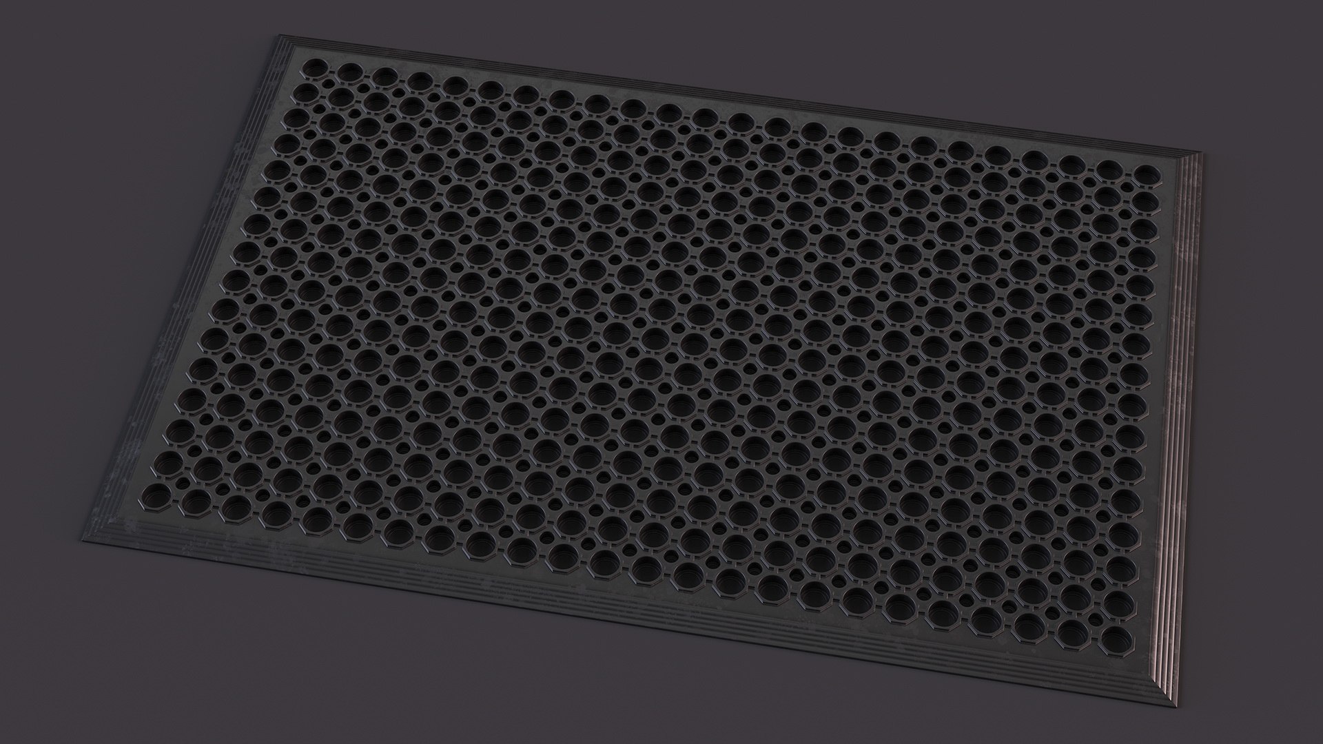 3D Rubber Door Mat Black Model - TurboSquid 2071315