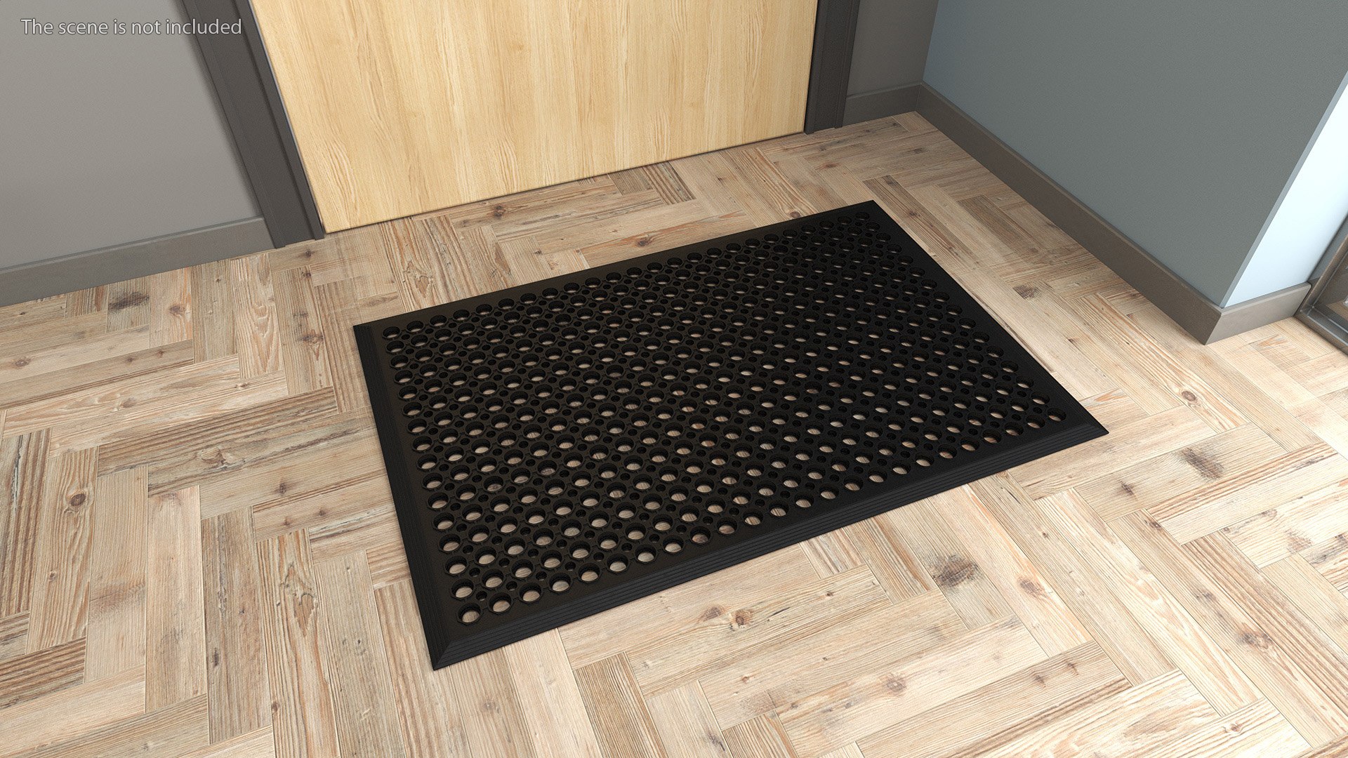 3D Rubber Door Mat Black Model - TurboSquid 2071315