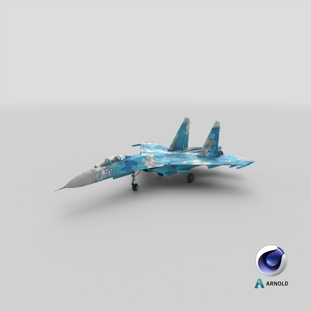 3D Ukrainian Air Force Sukhoi Su-27 Flanker Old - TurboSquid 1978352
