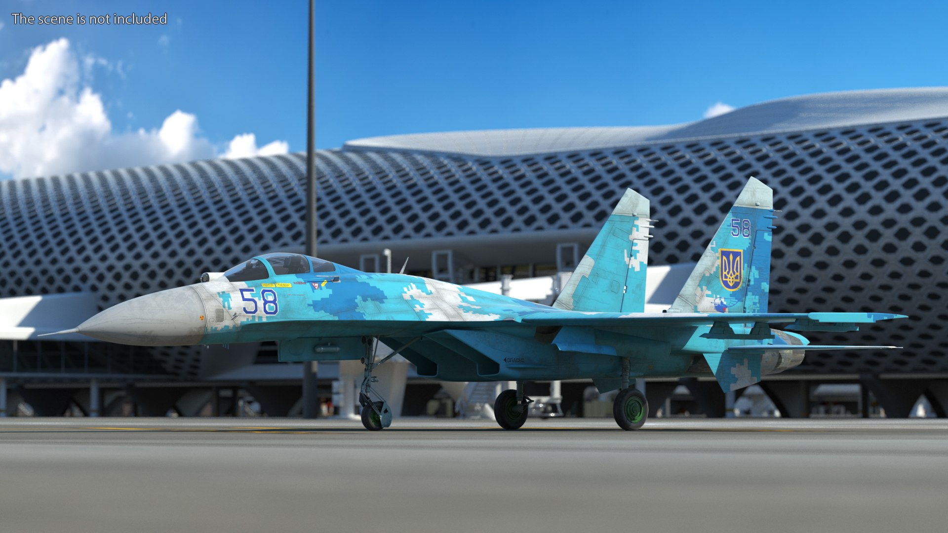 3D Ukrainian Air Force Sukhoi Su-27 Flanker Old - TurboSquid 1978352