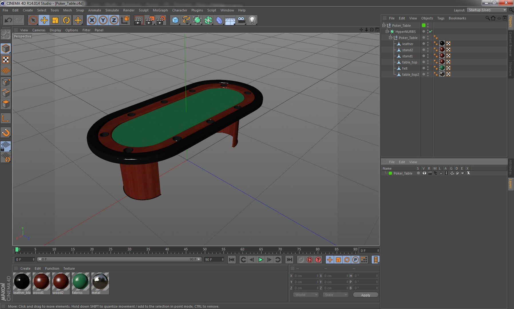3D Poker Table Model - TurboSquid 1205232