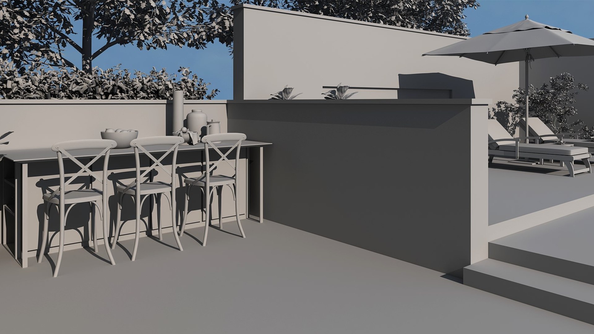3D Model Courtyard - TurboSquid 2244684