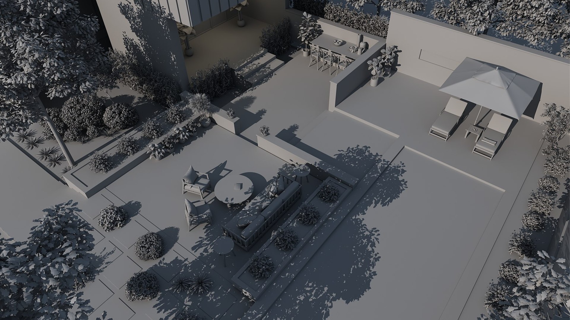 3D Model Courtyard - TurboSquid 2244684