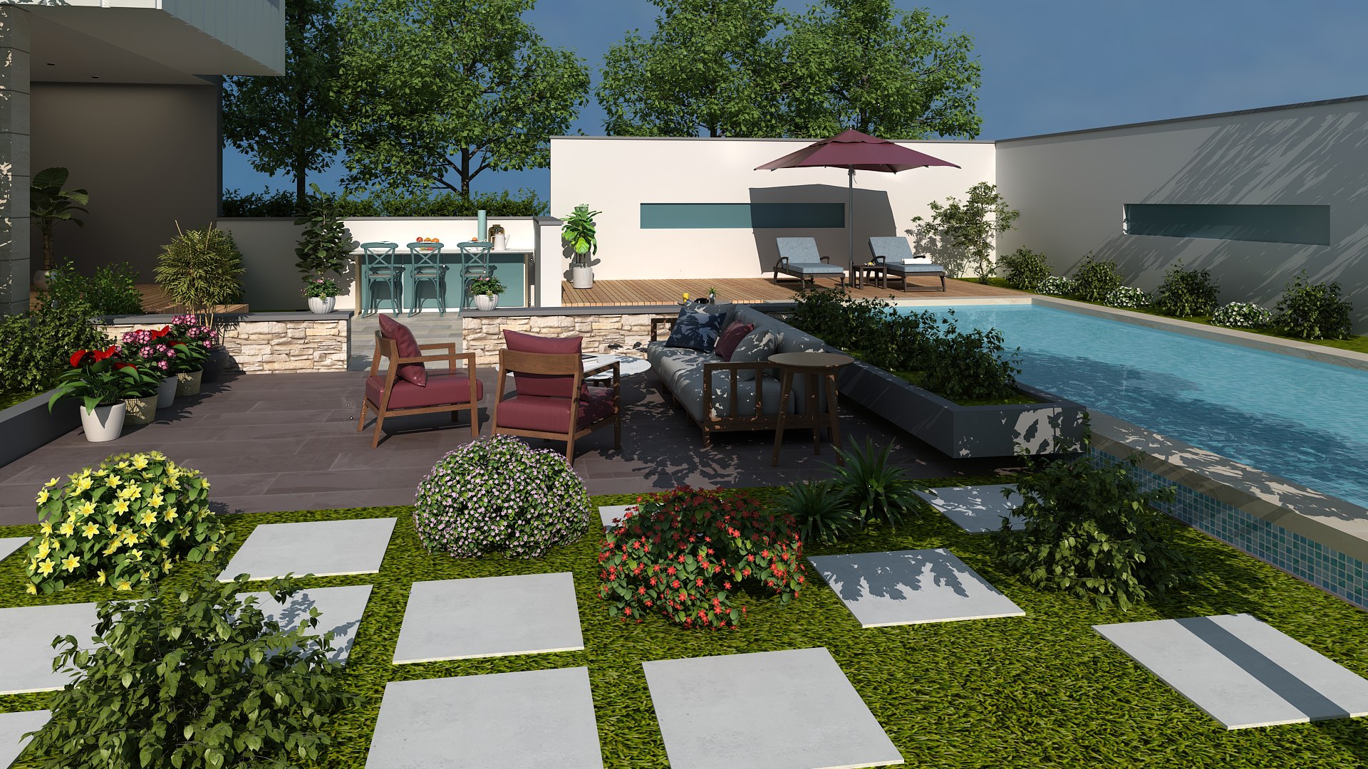 3D Model Courtyard - TurboSquid 2244684