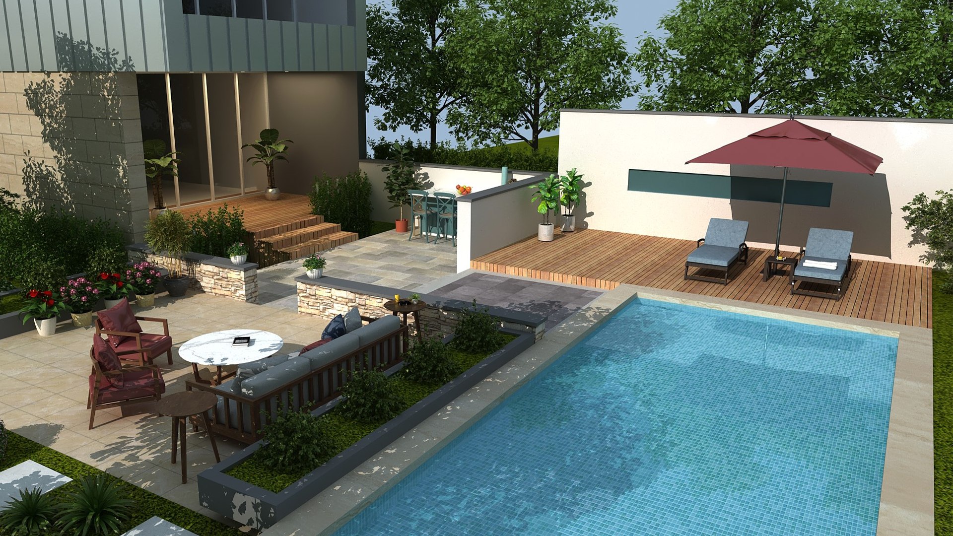 3D Model Courtyard - TurboSquid 2244684