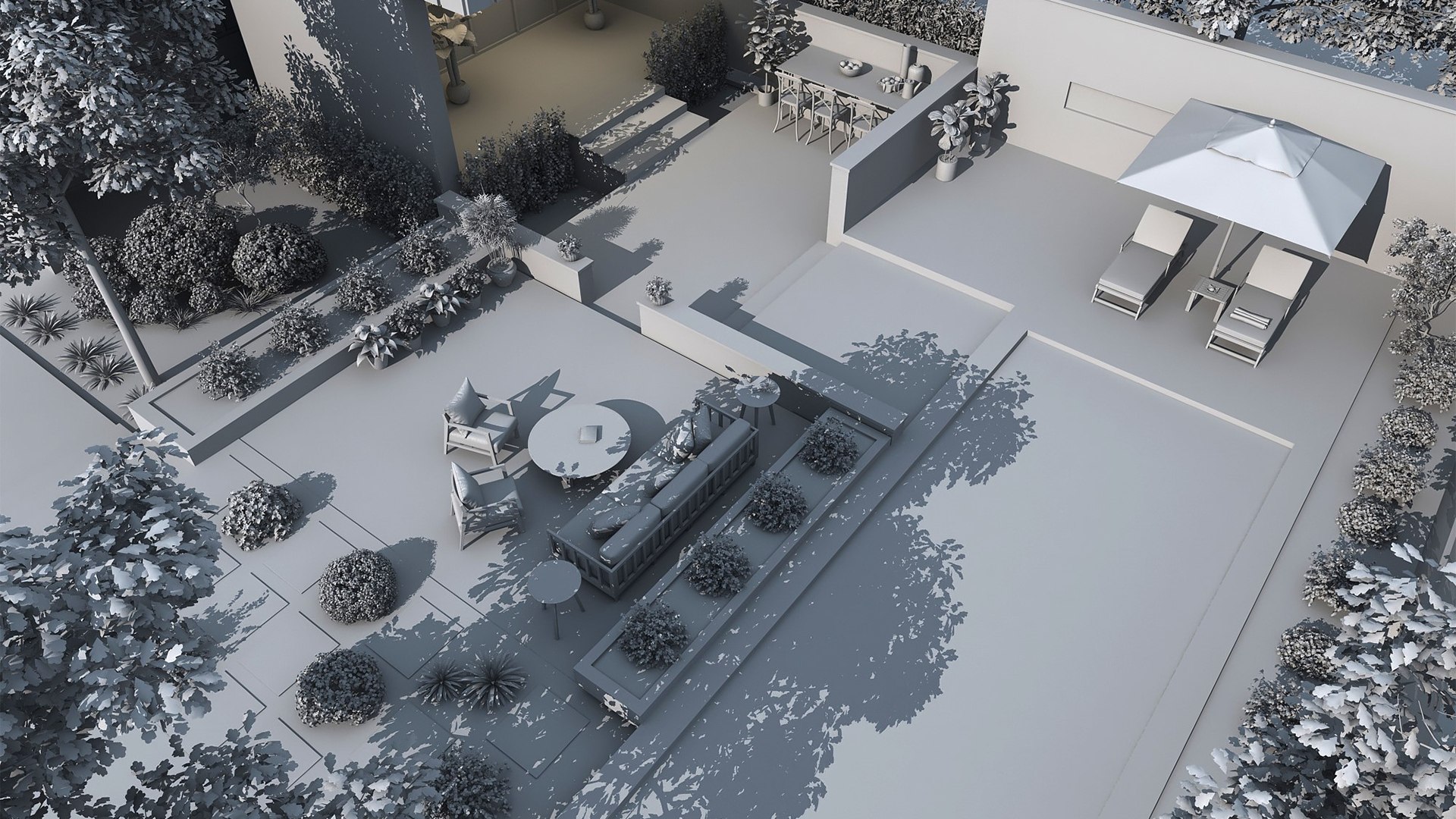 3D Model Courtyard - TurboSquid 2244684