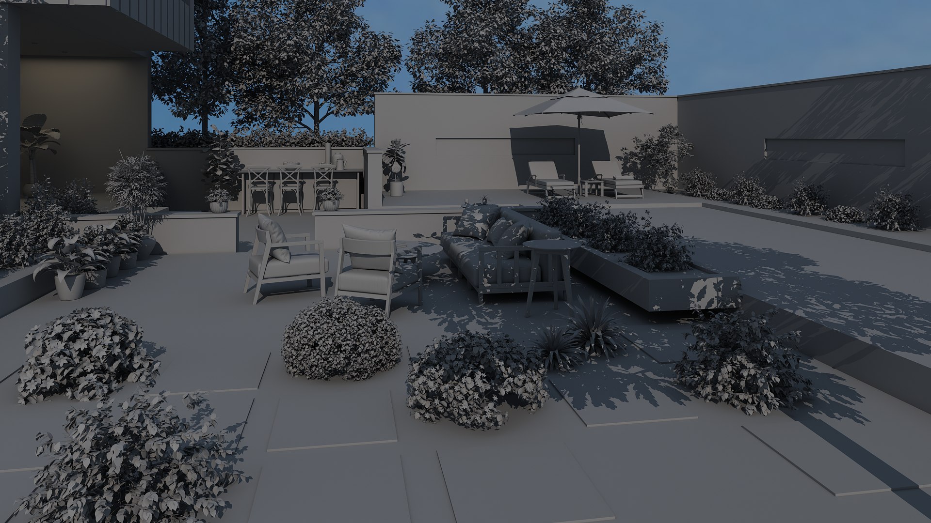 3D Model Courtyard - TurboSquid 2244684