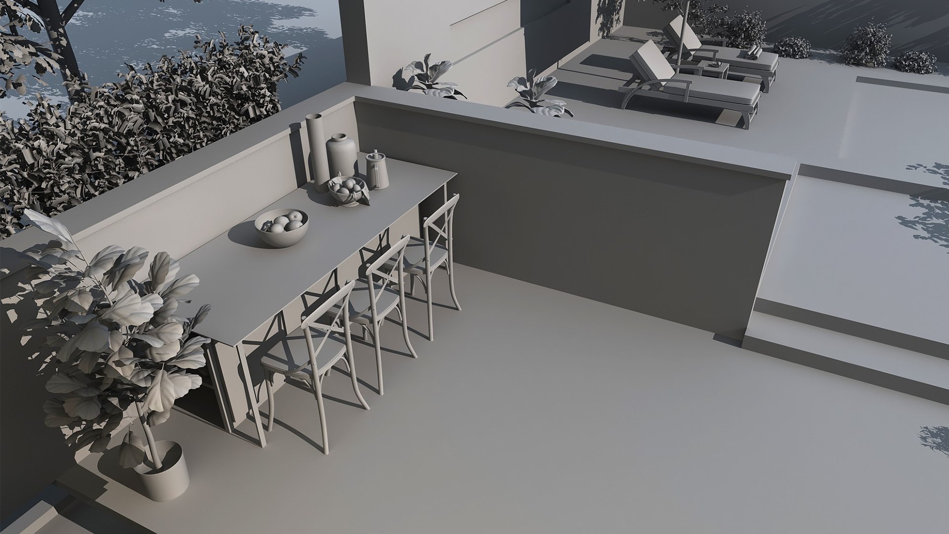 3D Model Courtyard - TurboSquid 2244684