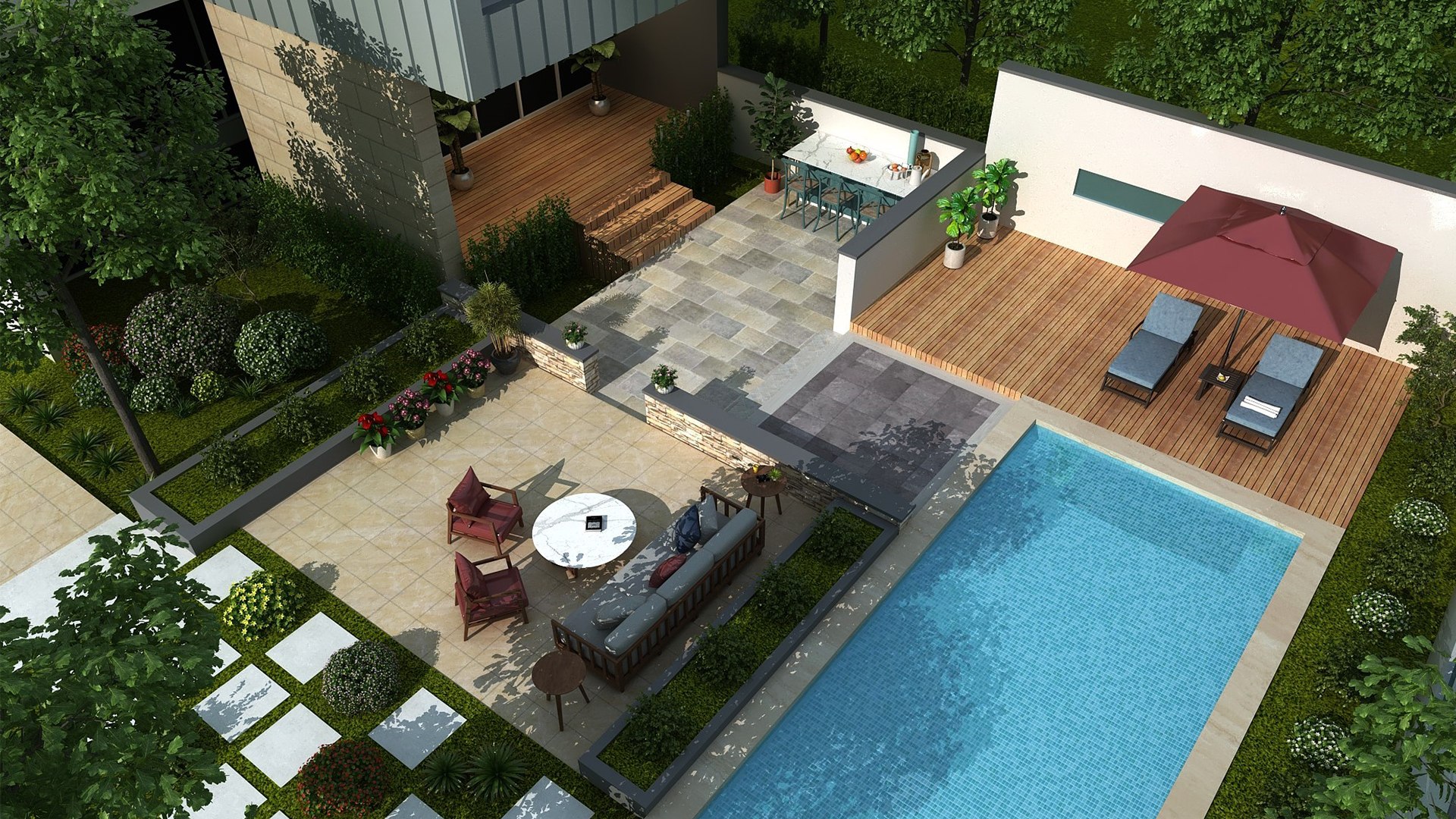 3D Model Courtyard - TurboSquid 2244684