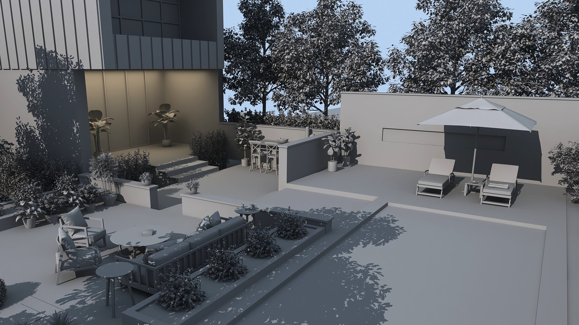 3D Model Courtyard - TurboSquid 2244684