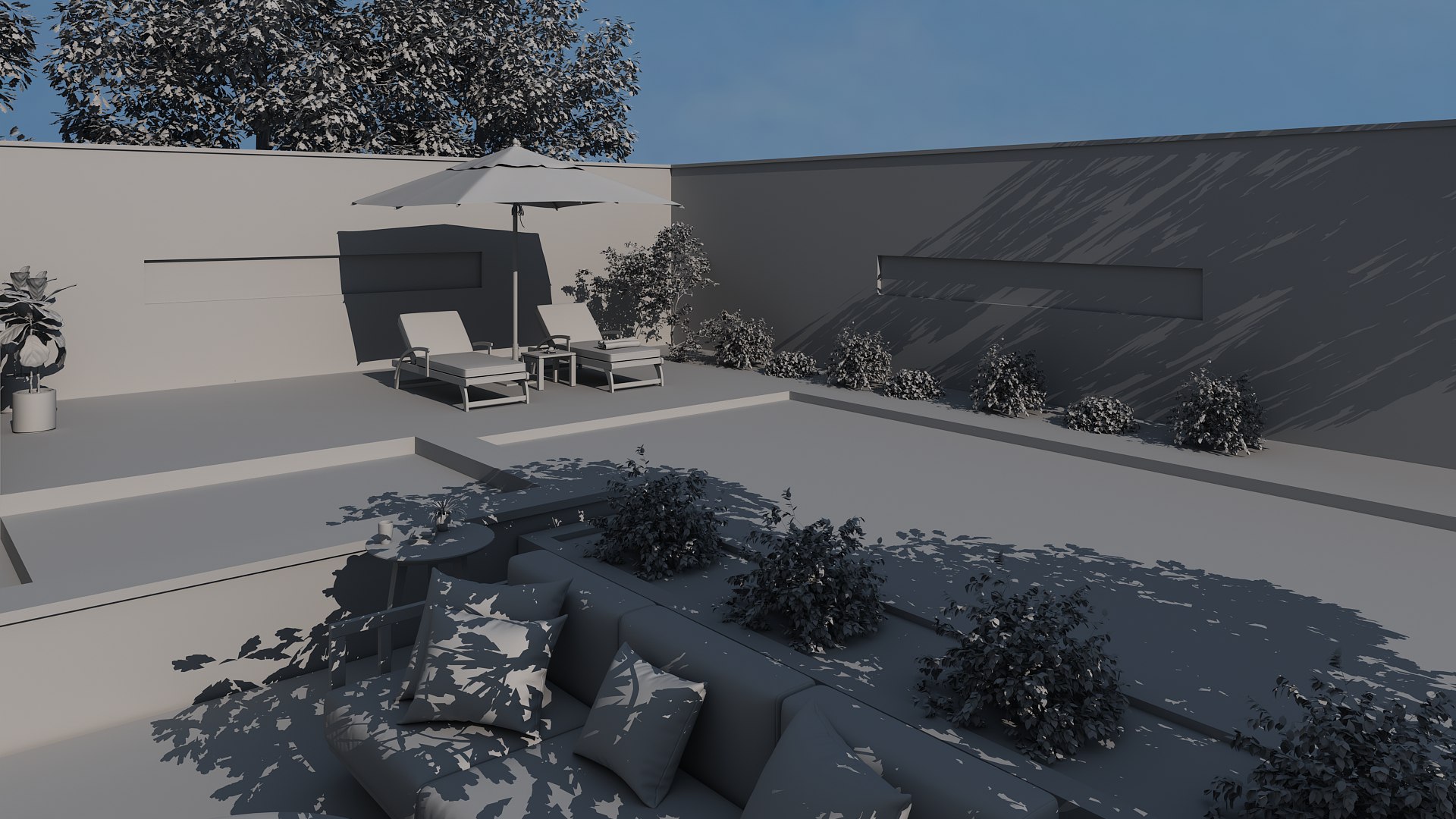 3D Model Courtyard - TurboSquid 2244684