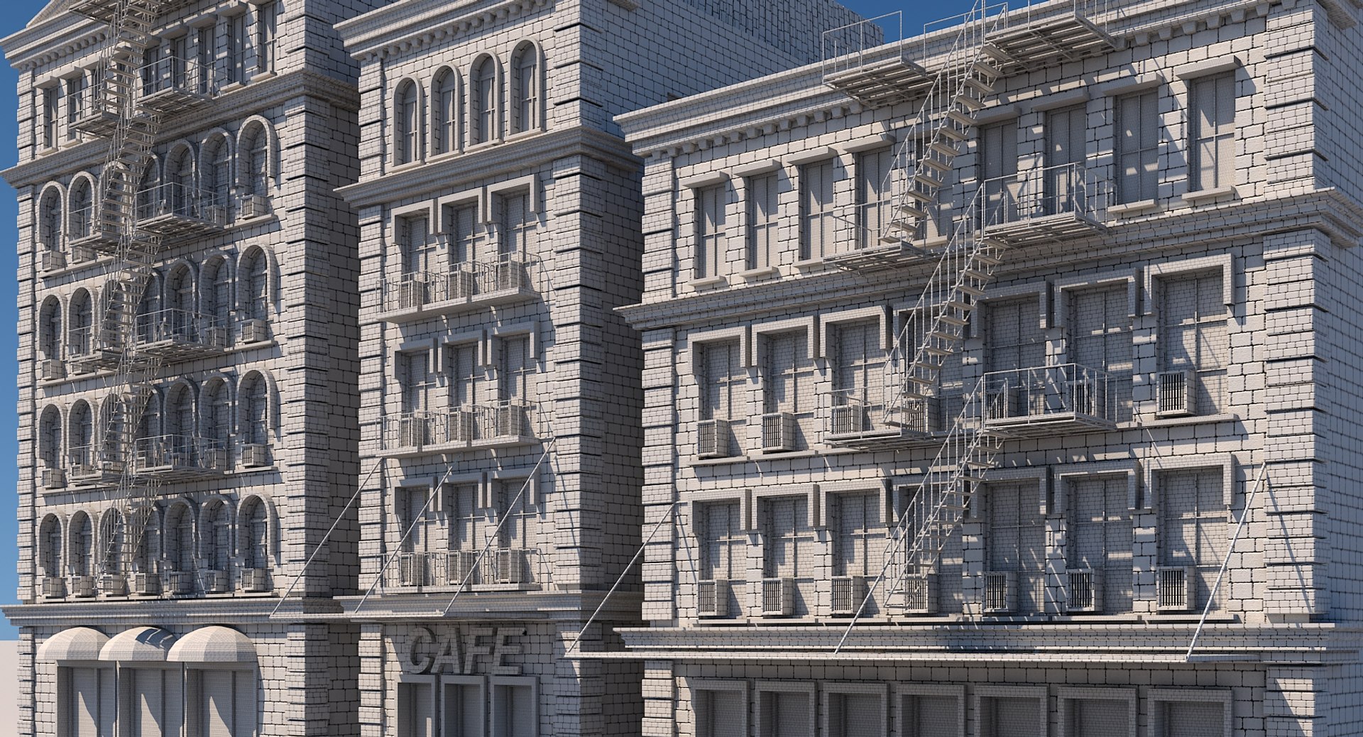 Tenement Buildings 3D Model - TurboSquid 1470716