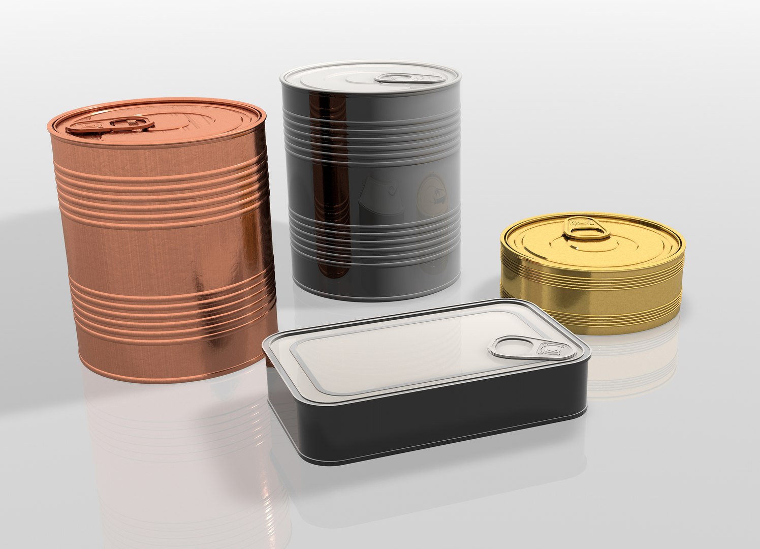Metal containers food model - TurboSquid 1341844