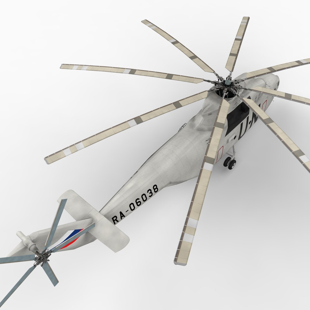 Mil Mi-26 Helicopter 3d Model