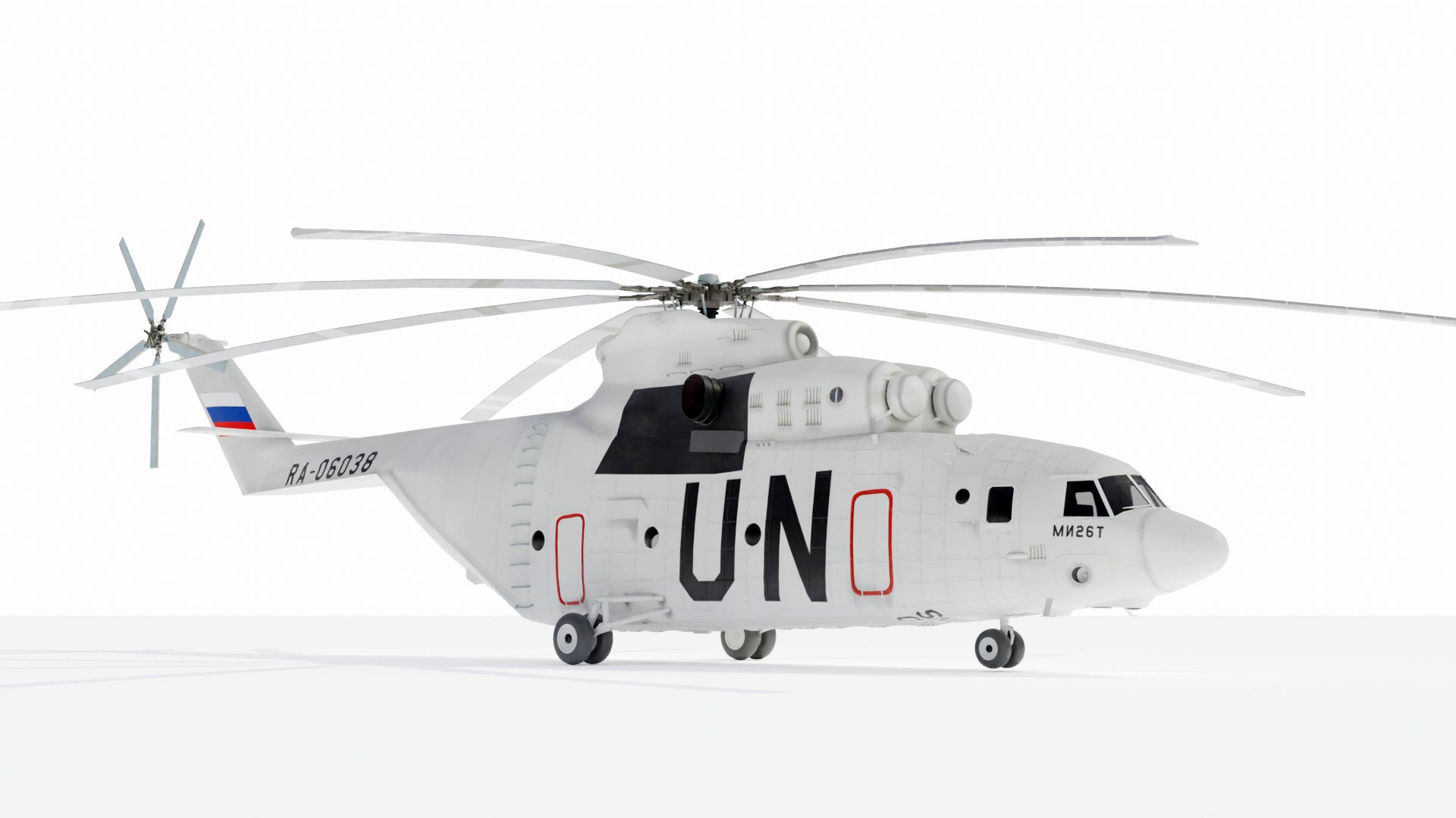 Mil Mi-26 Helicopter 3d Model