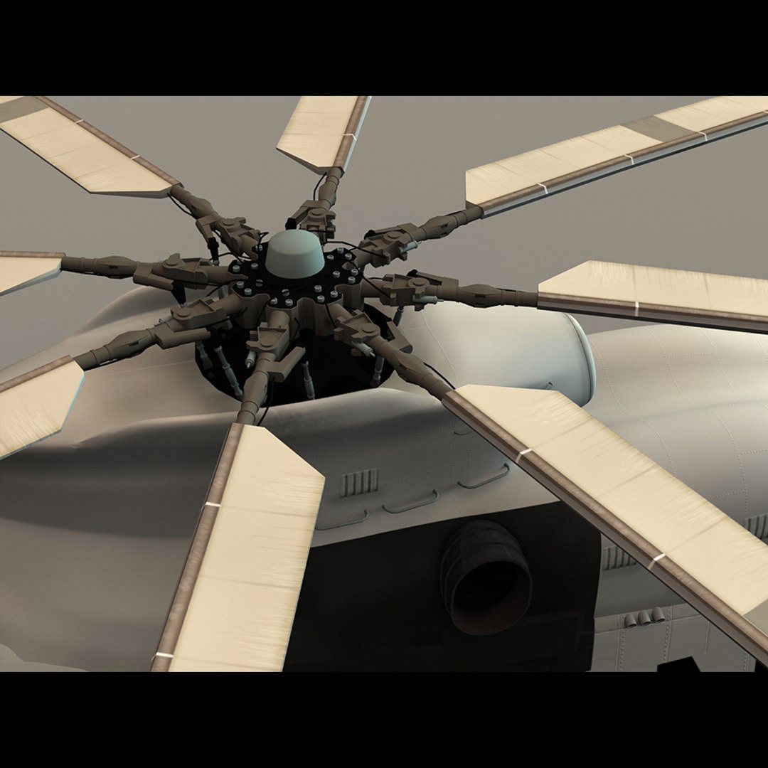 Mil Mi-26 Helicopter 3d Model
