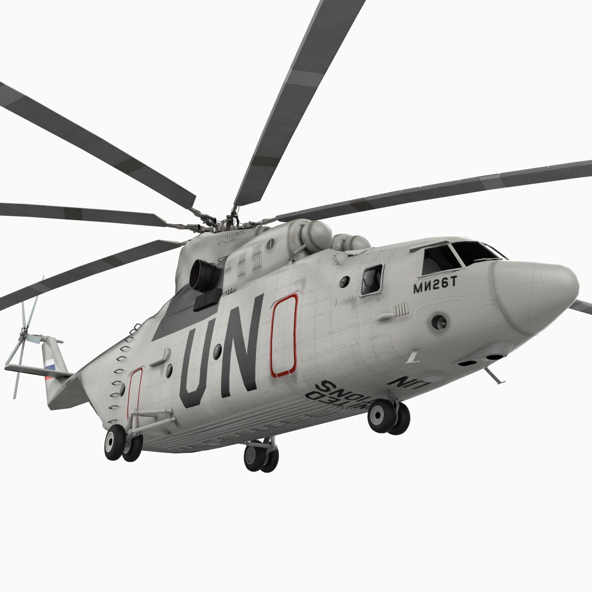 mil mi-26 helicopter 3d model