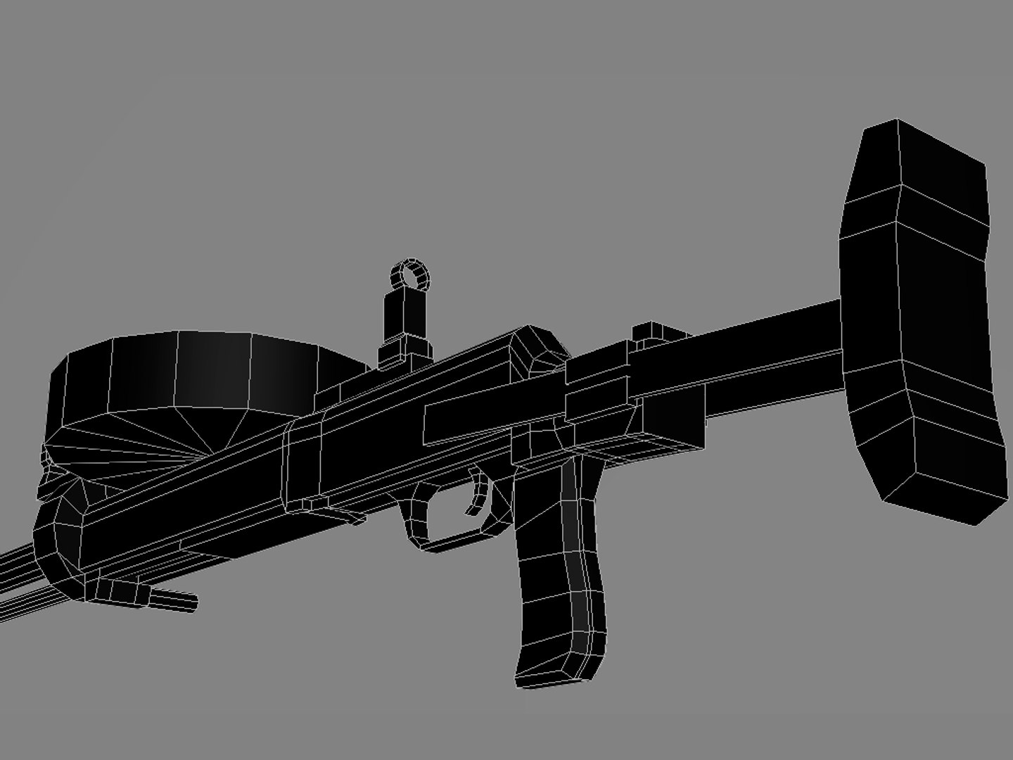 3d Model Machine Gun