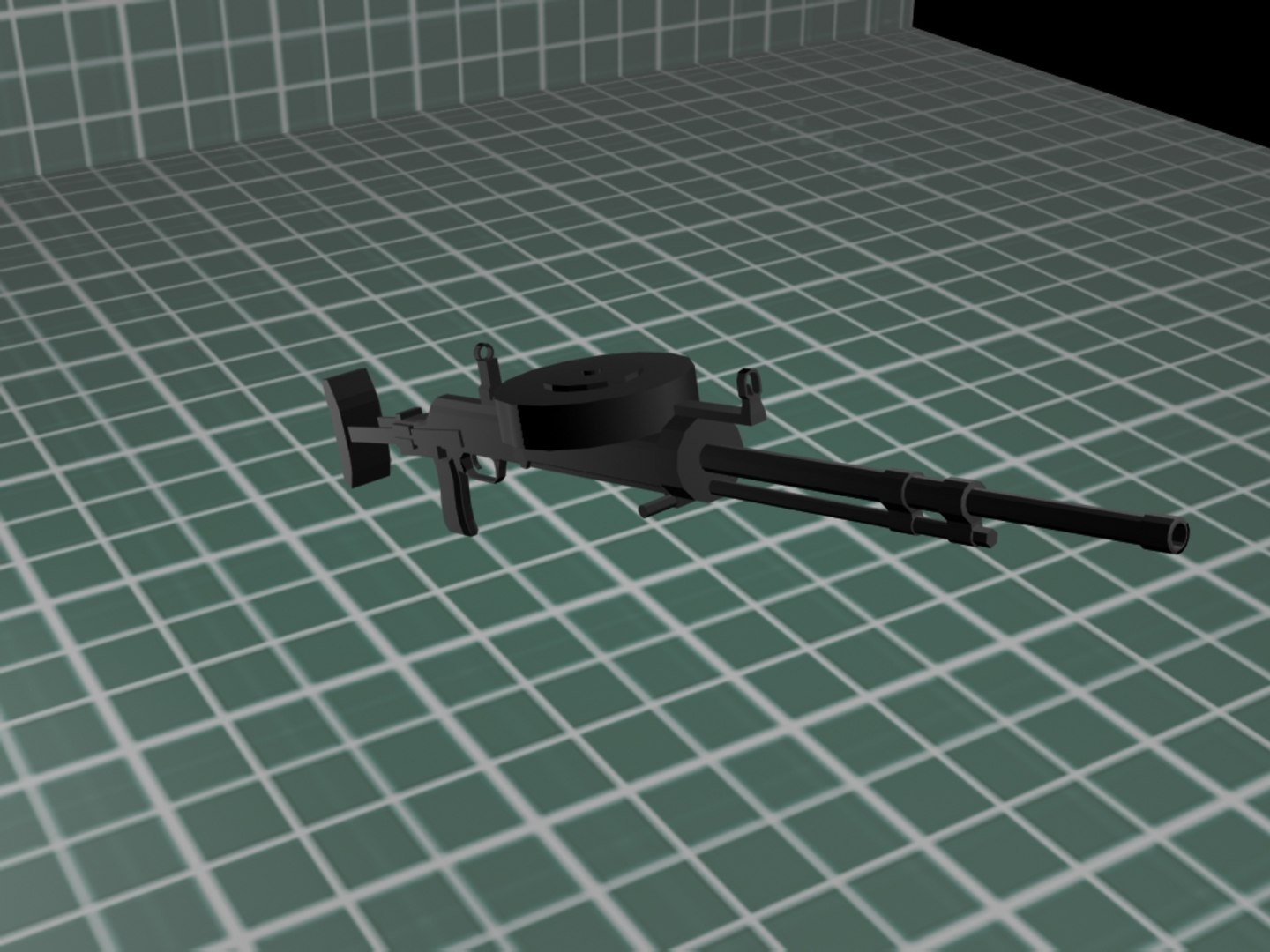 3d Model Machine Gun