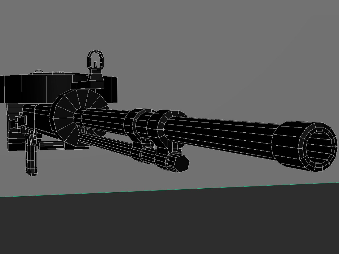 3d Model Machine Gun