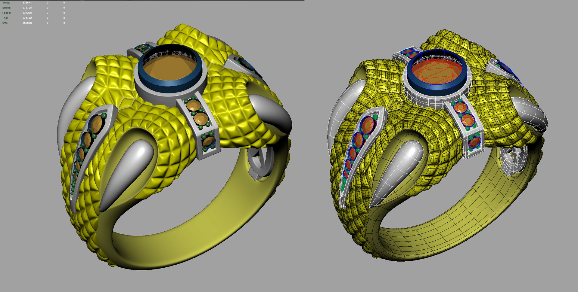 Jewelry Ring Dragon Clew 0314 5-13US Stl 3dm Fbx 3D Model - TurboSquid 2200618