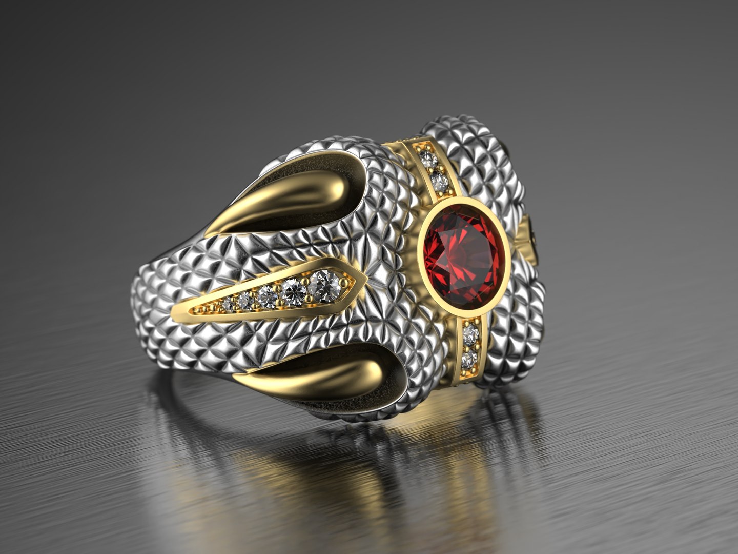 Jewelry Ring Dragon Clew 0314 5-13US Stl 3dm Fbx 3D Model - TurboSquid 2200618