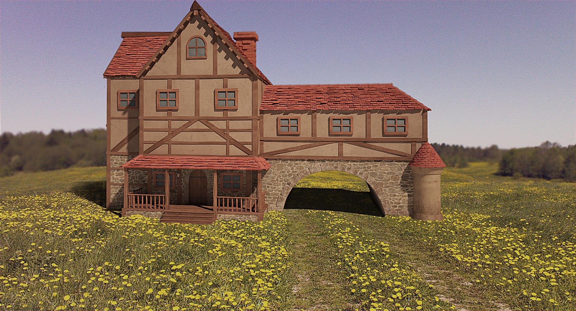 Big Fantasy House 3d Model