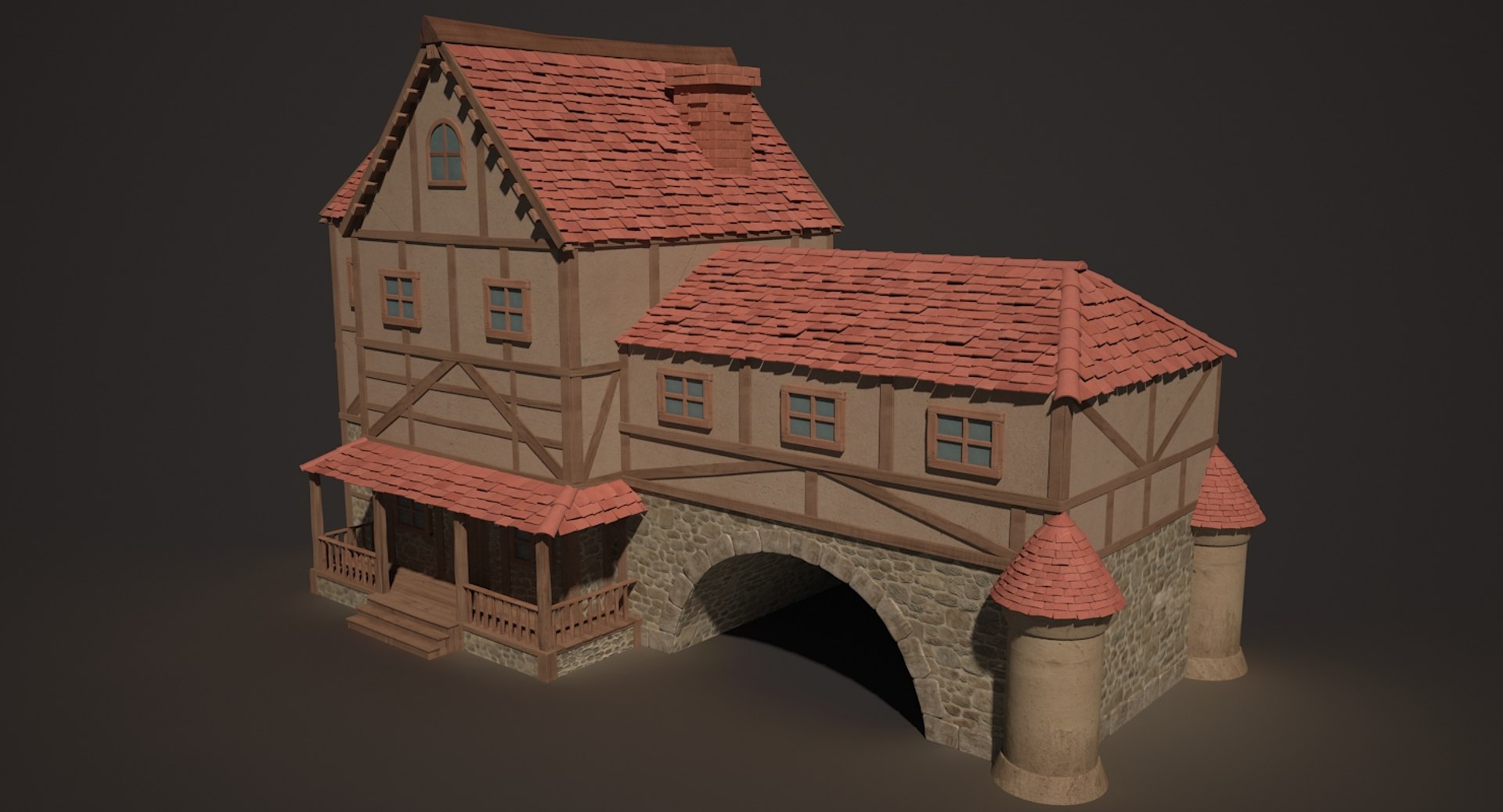 Big Fantasy House 3d Model