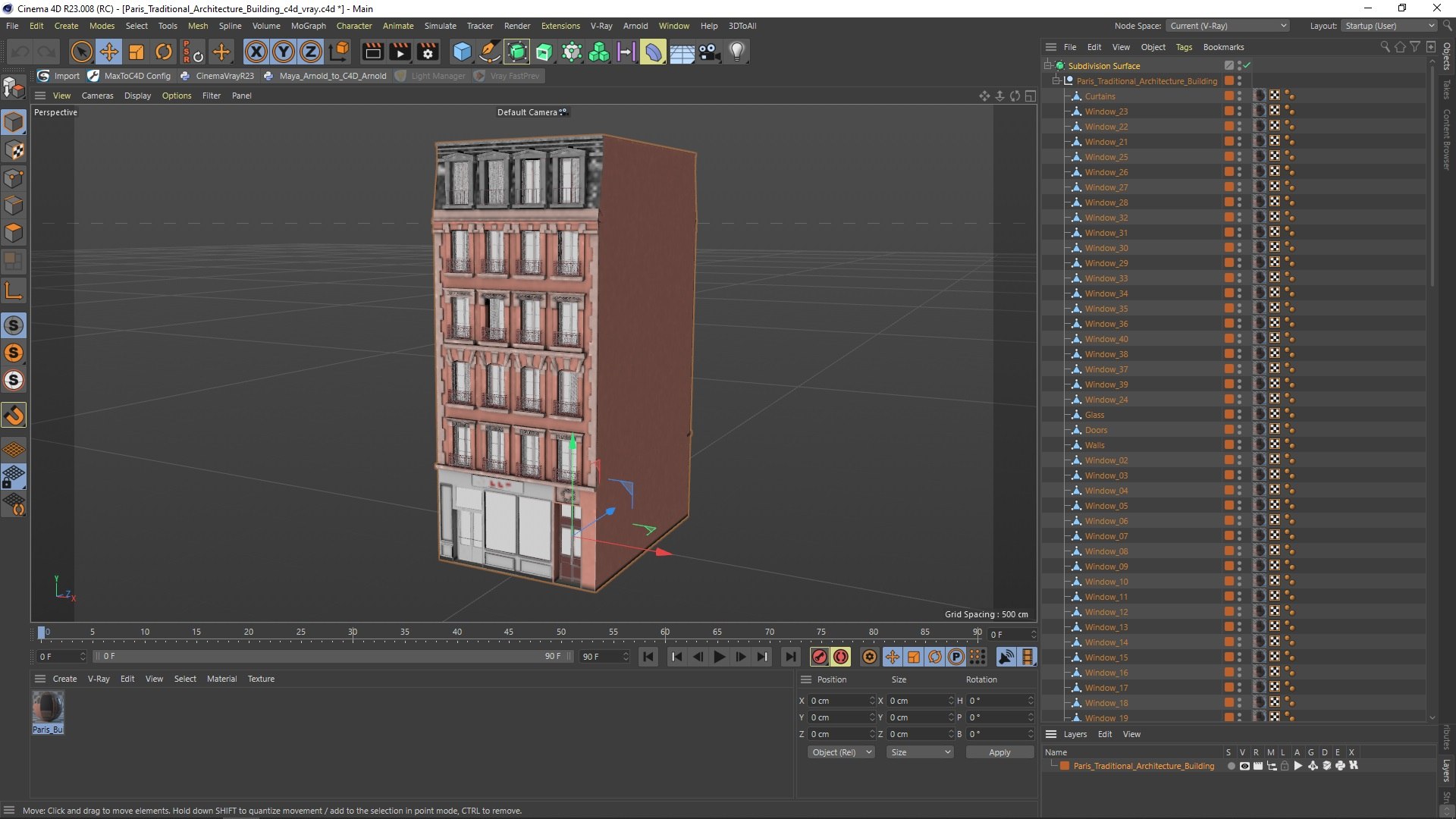 Paris Traditional Architecture Building Model - TurboSquid 2288475