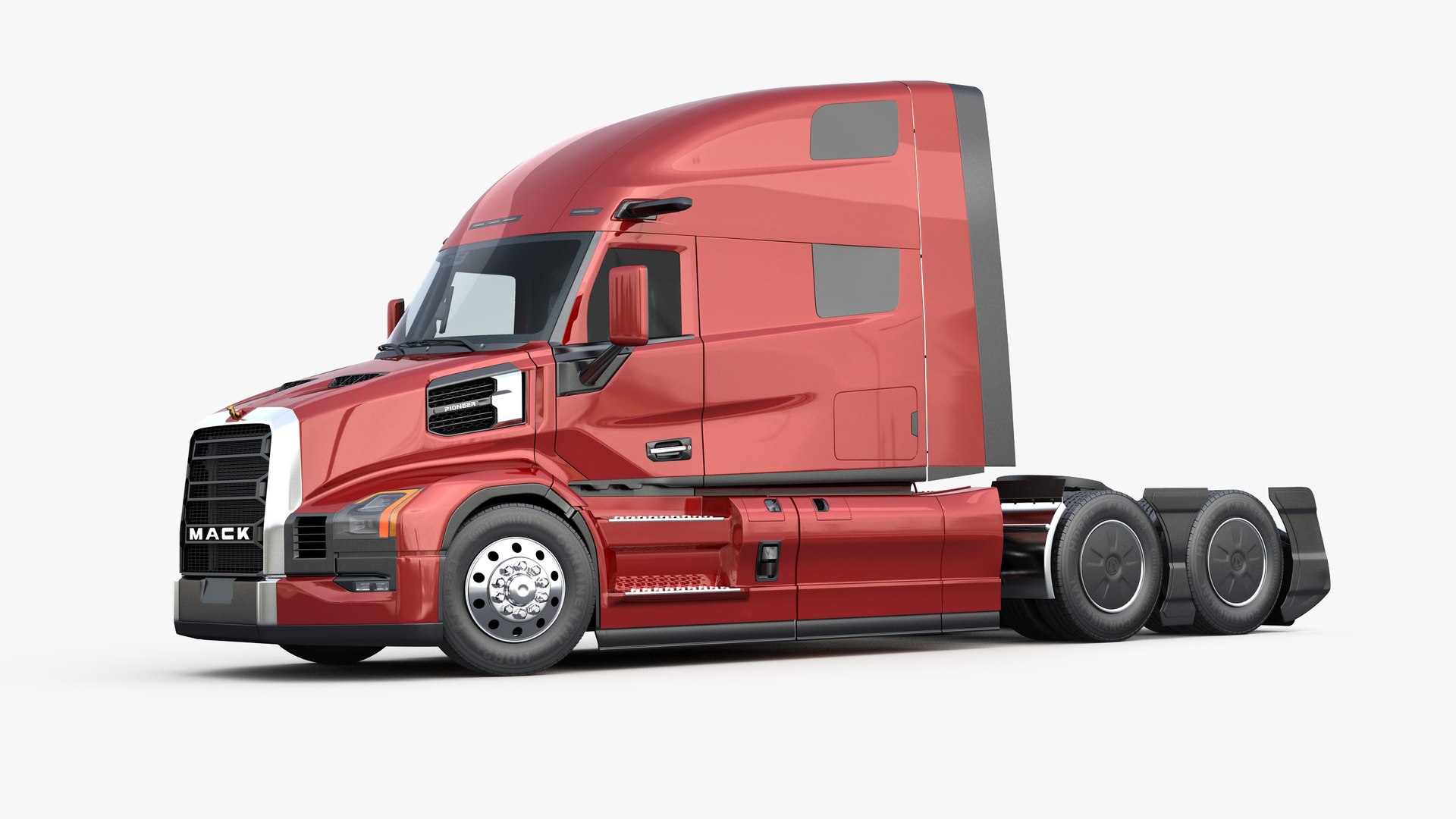 3D Mack Pioneer Truck With Trailer 2025 - TurboSquid 2458356
