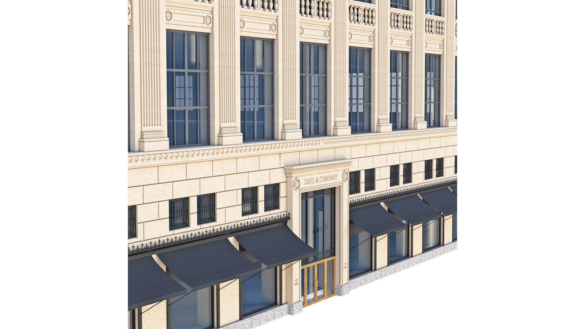 3D Saks 5th Ave New York Building - TurboSquid 2151887