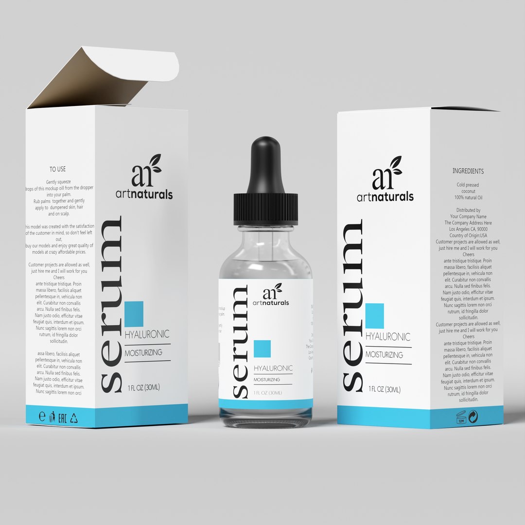 3D Artnaturals Hyaluronic Serum Model - TurboSquid 2286048