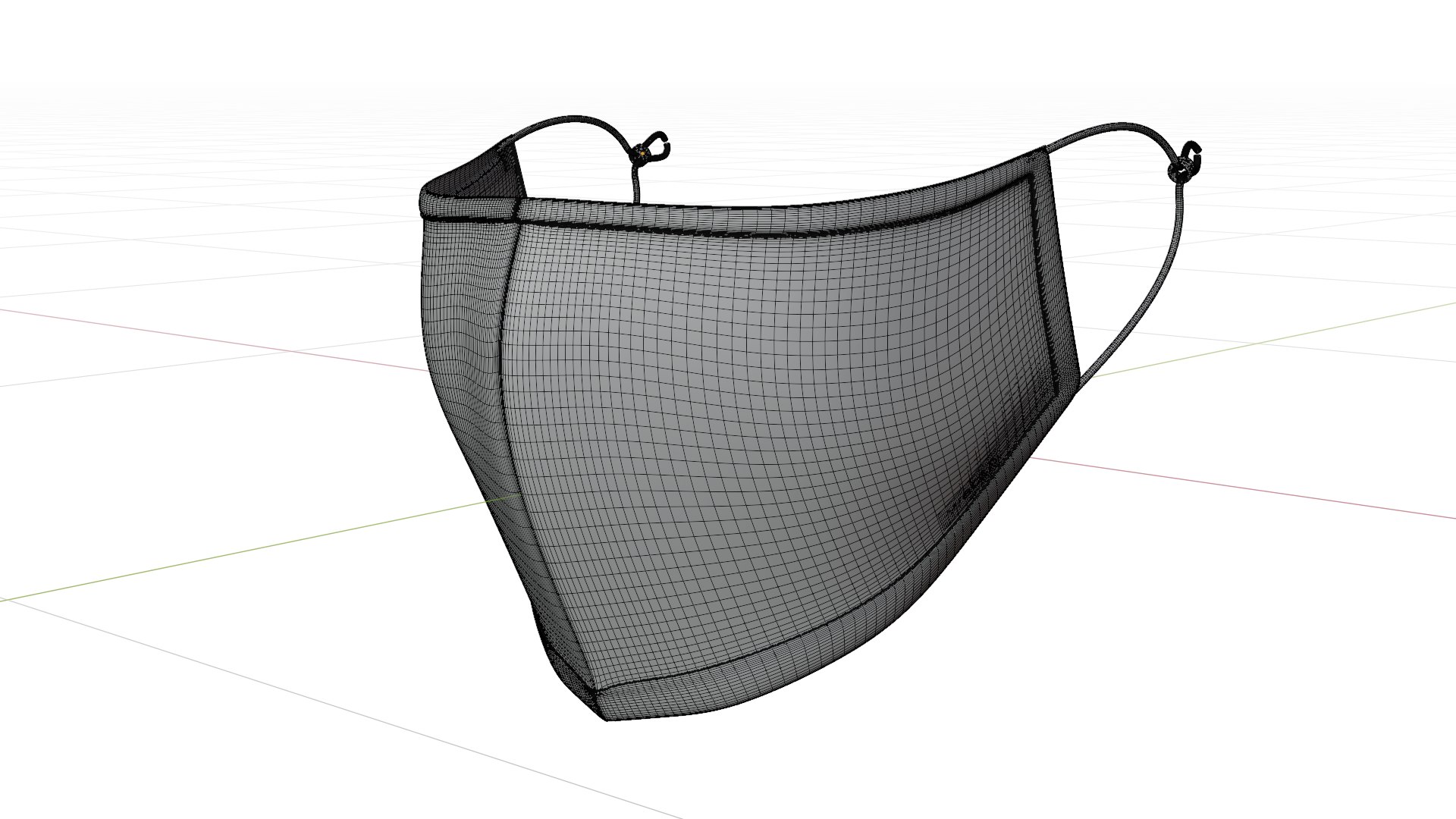 Black Fabric Face Mask 3D Model - TurboSquid 2472843